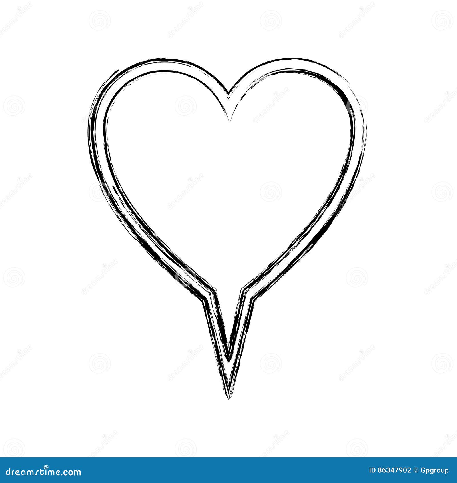 Blurred Silhouette Heart Shape Dialog Box Stock Illustration ...