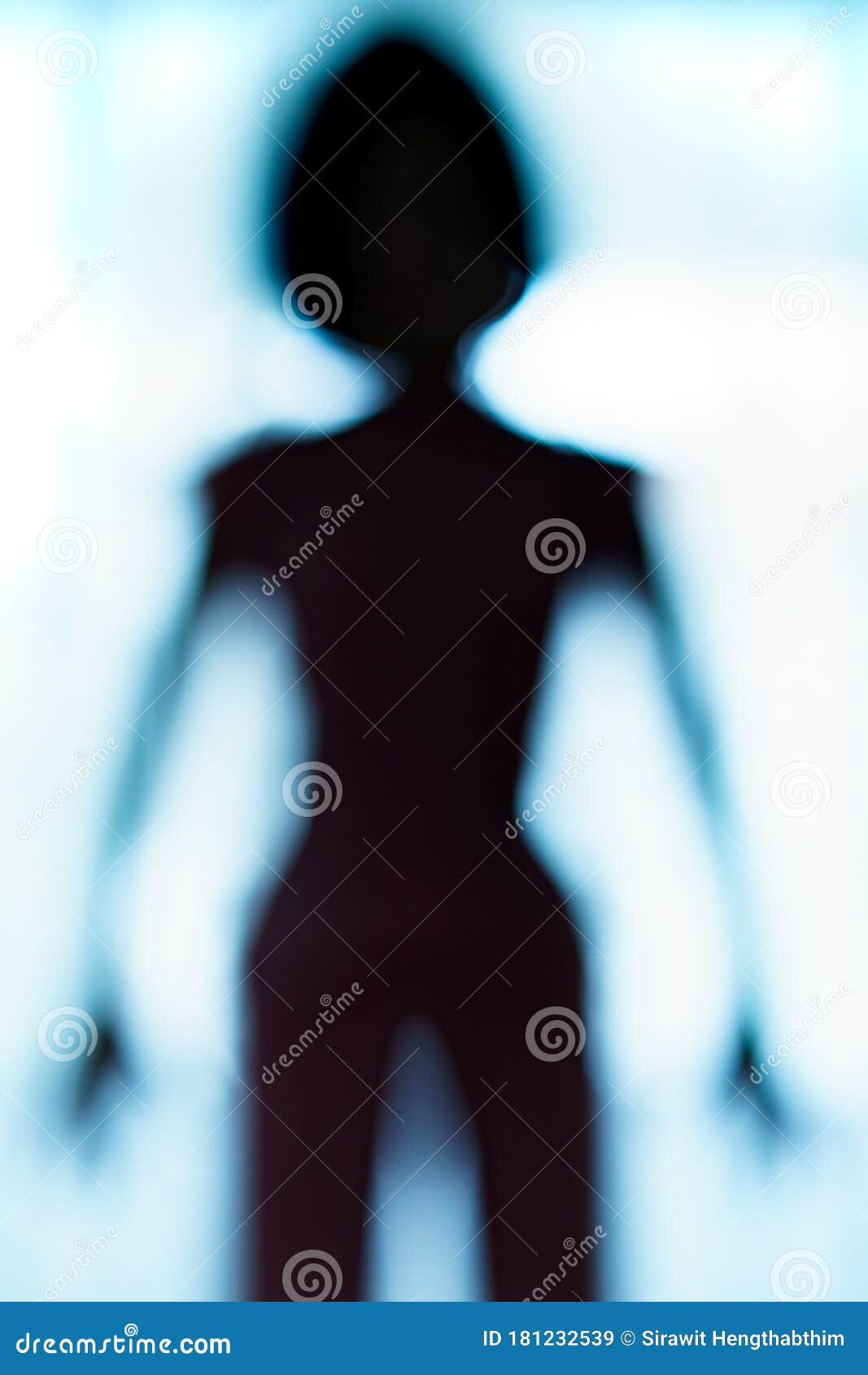 Blurred Silhouette of Human Body Look Like Alien Stock Image - Image of ...