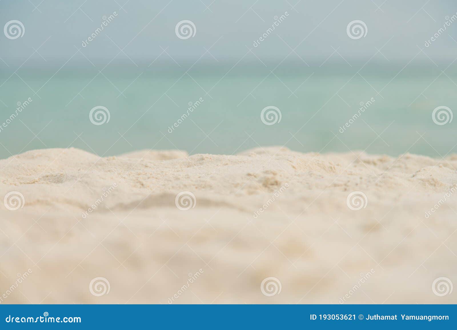 Blurred and Soft Focus Sandy Beach Blue Ocean and Sky Stock Image ...