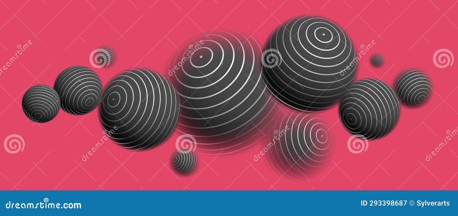 Blurred Spheres Over Red Vector Abstract Background. Stock Vector ...