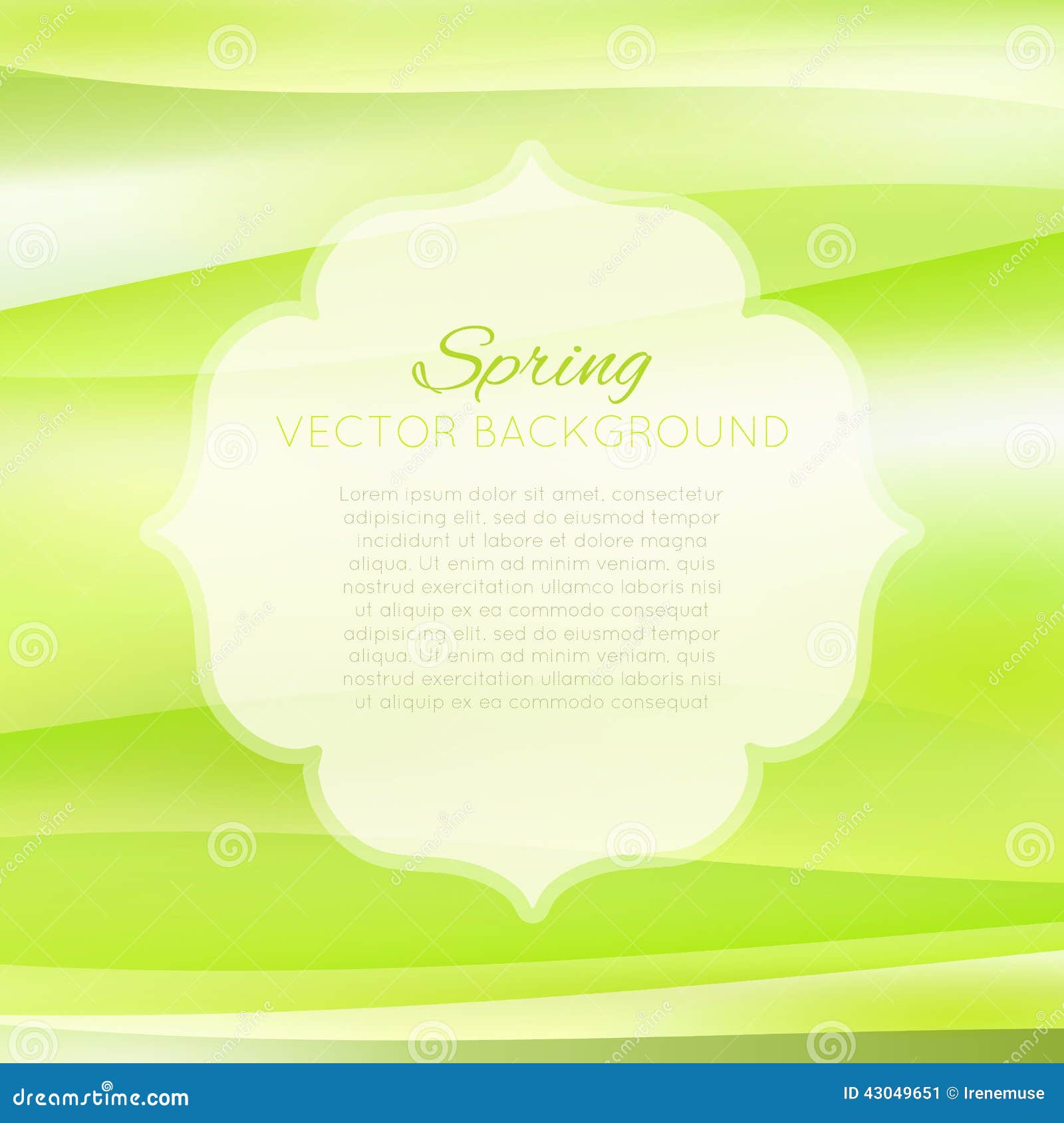 Blurred Spring Green Abstract Vector Background Stock Vector ...