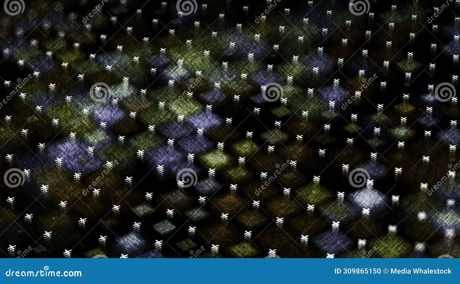 Blurred Squares are Moving Gently on the Black Screen. Animation. Field ...
