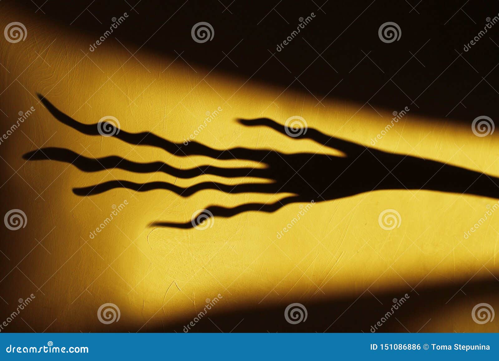 Blurred Strange Shadow on the Wall.Terrible Shadow. Abstract Background ...