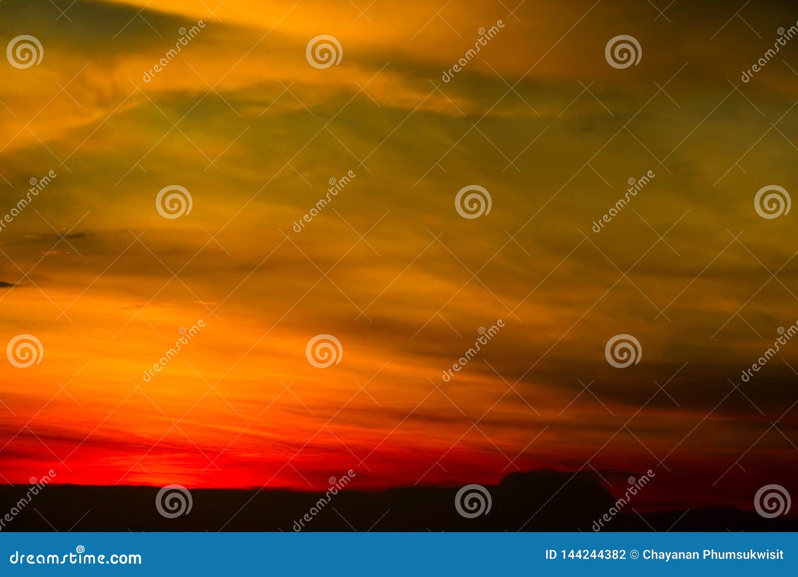 Blurred Sunset Heap Cloud in Tropical Red Orange Sky Soft Cloud Stock ...