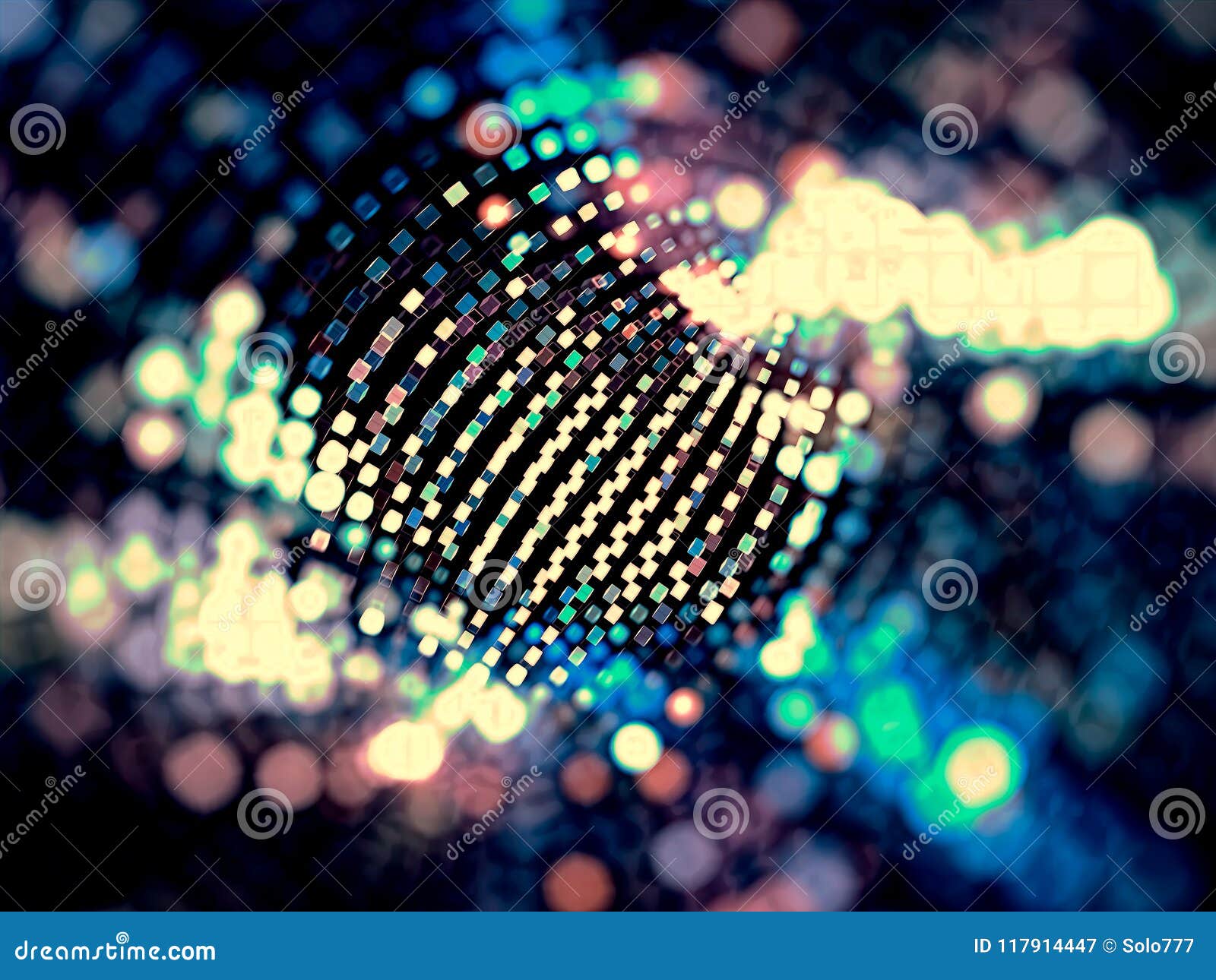 Blurred Tech Grid - Abstract Digitally Generated Image Stock Image ...