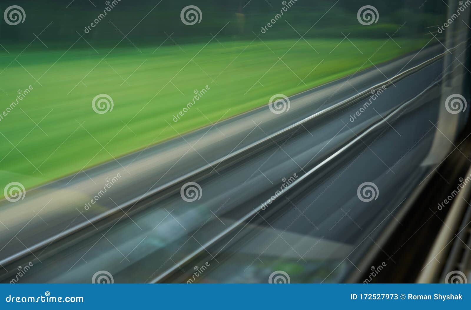 A Blurred Texture of the Railway through the Train Window Stock Image ...