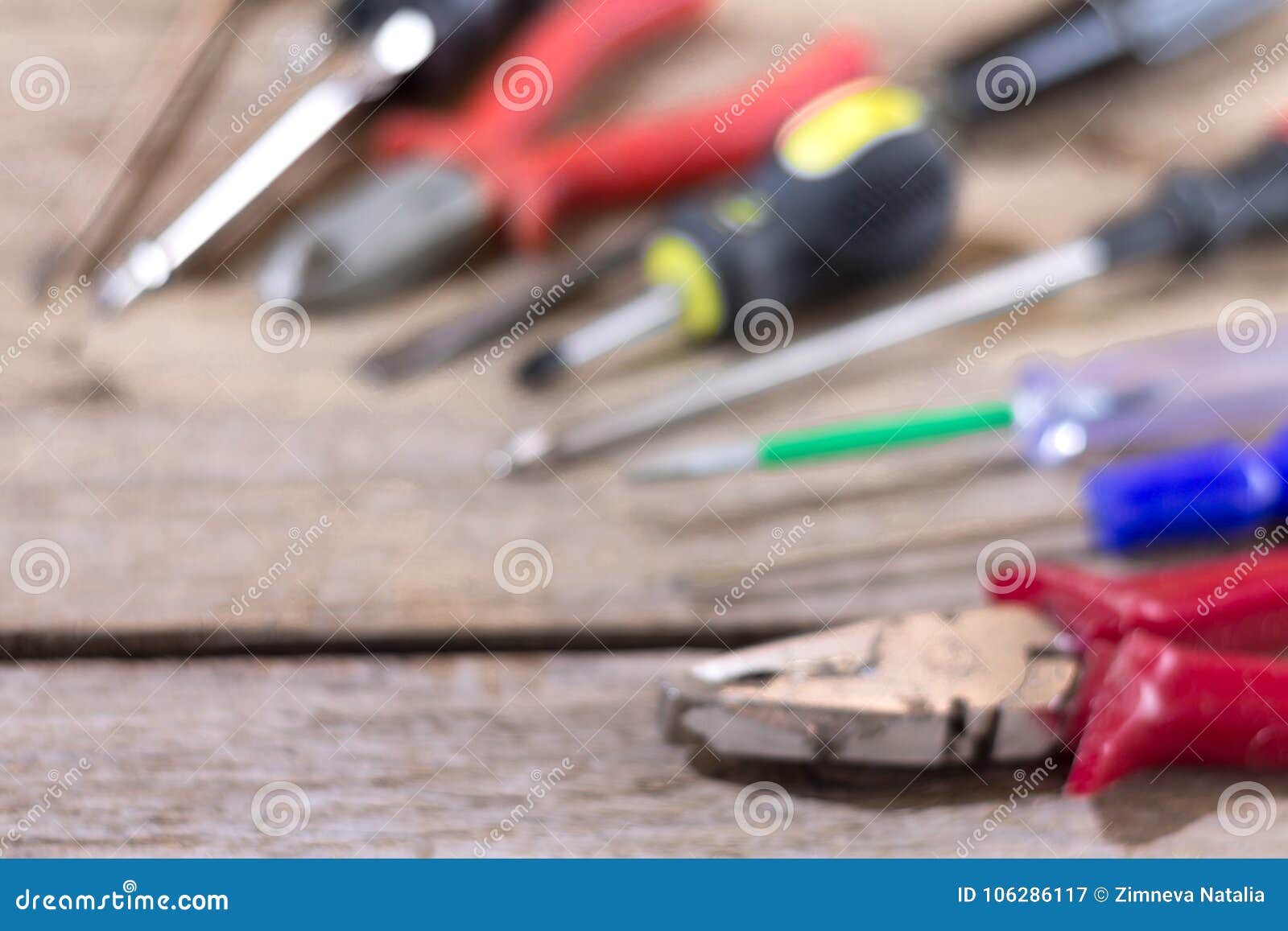 Blurred Tools Background with Copy Space Stock Image - Image of ...