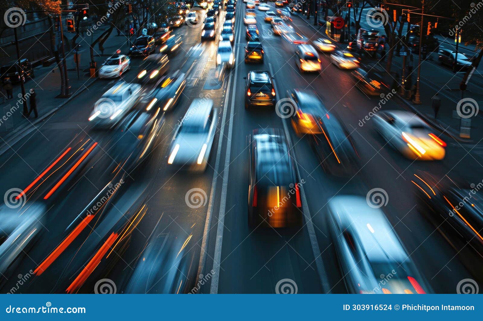 Blurred Traffic Jam, a Lot of Cars are Stuck in Traffic: AI Generated ...