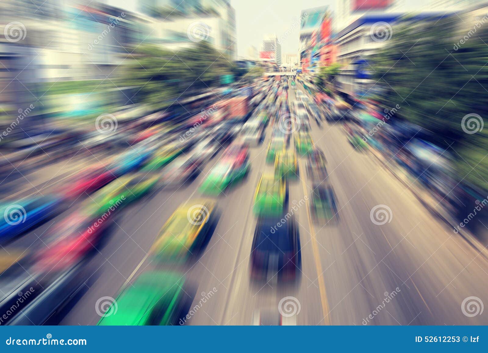 Blurred of Traffic on Modern City Stock Image - Image of lines, scene ...