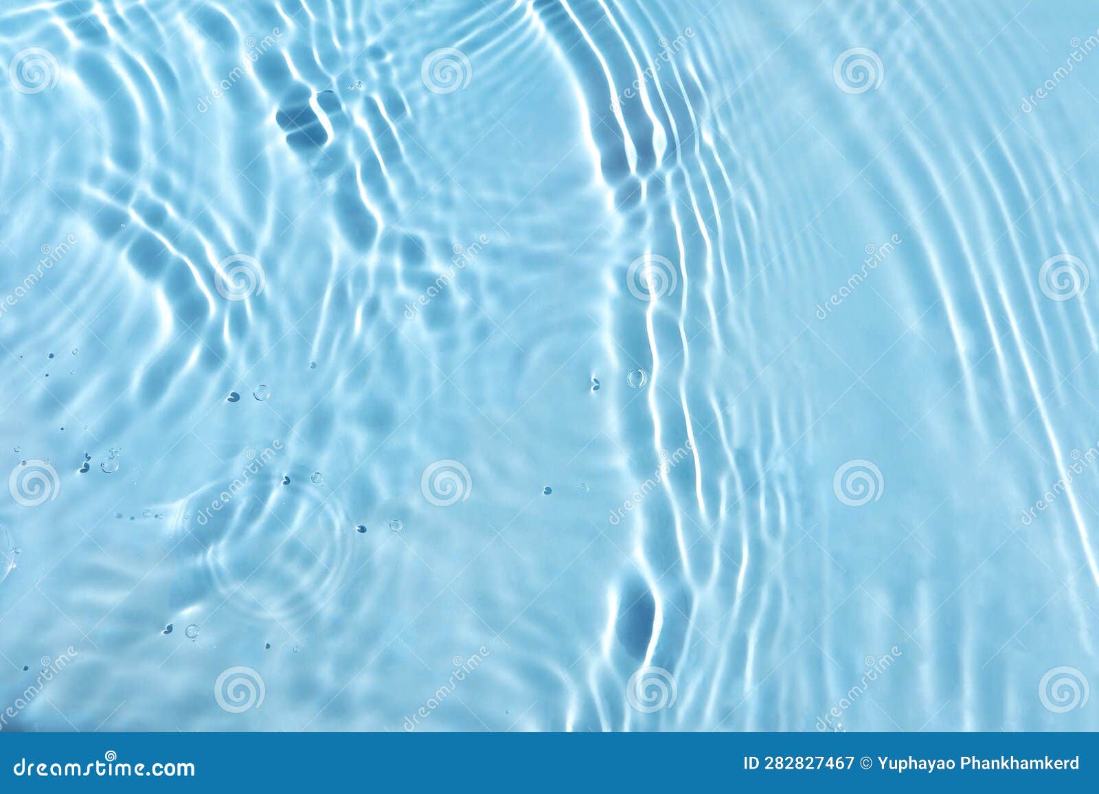 Blurred Transparent Blue Colored Clear Calm Water Surface Texture with ...