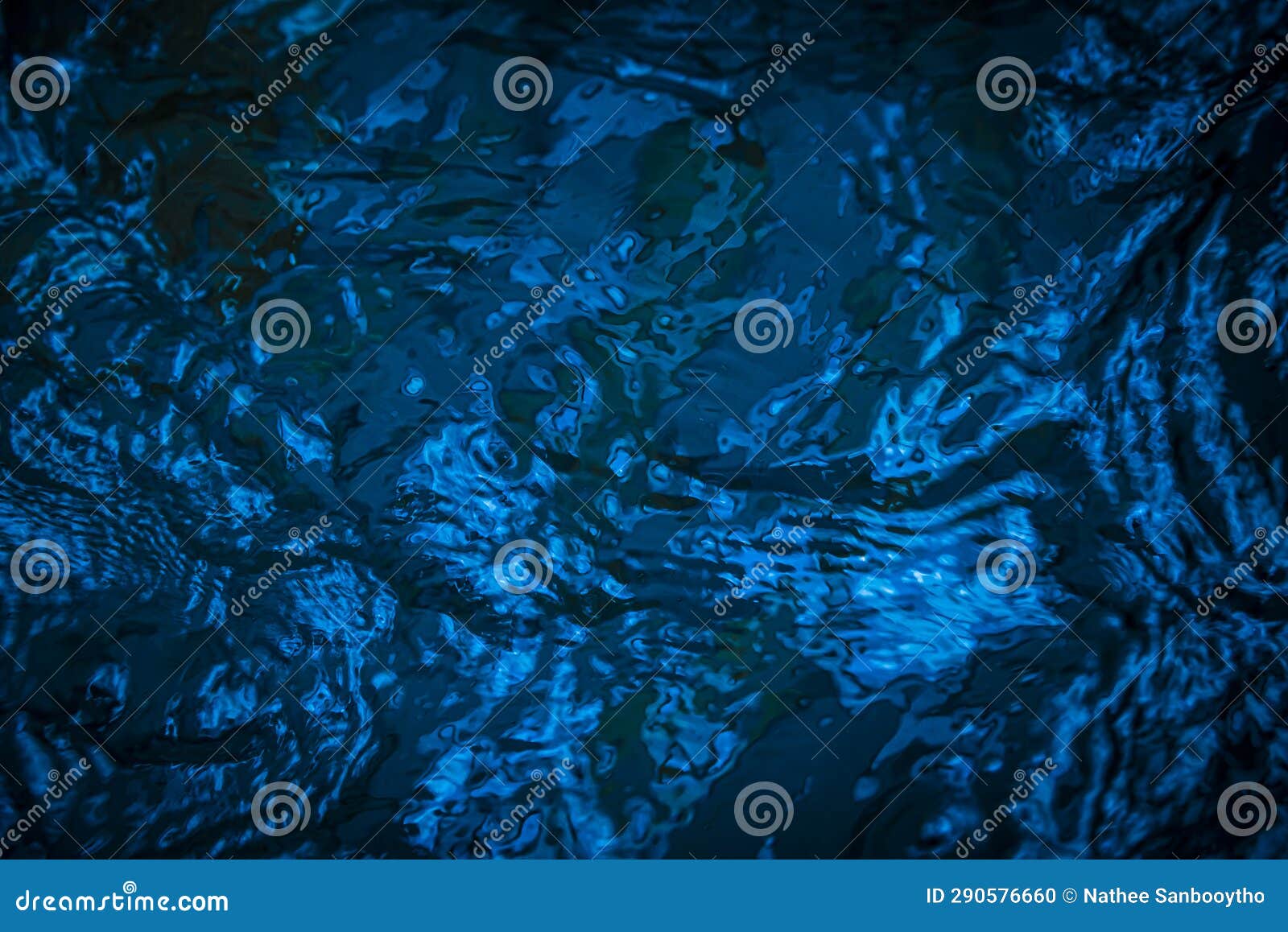 Blurred Transparent Dark Blue Colored Clear Calm Water Surface Texture ...