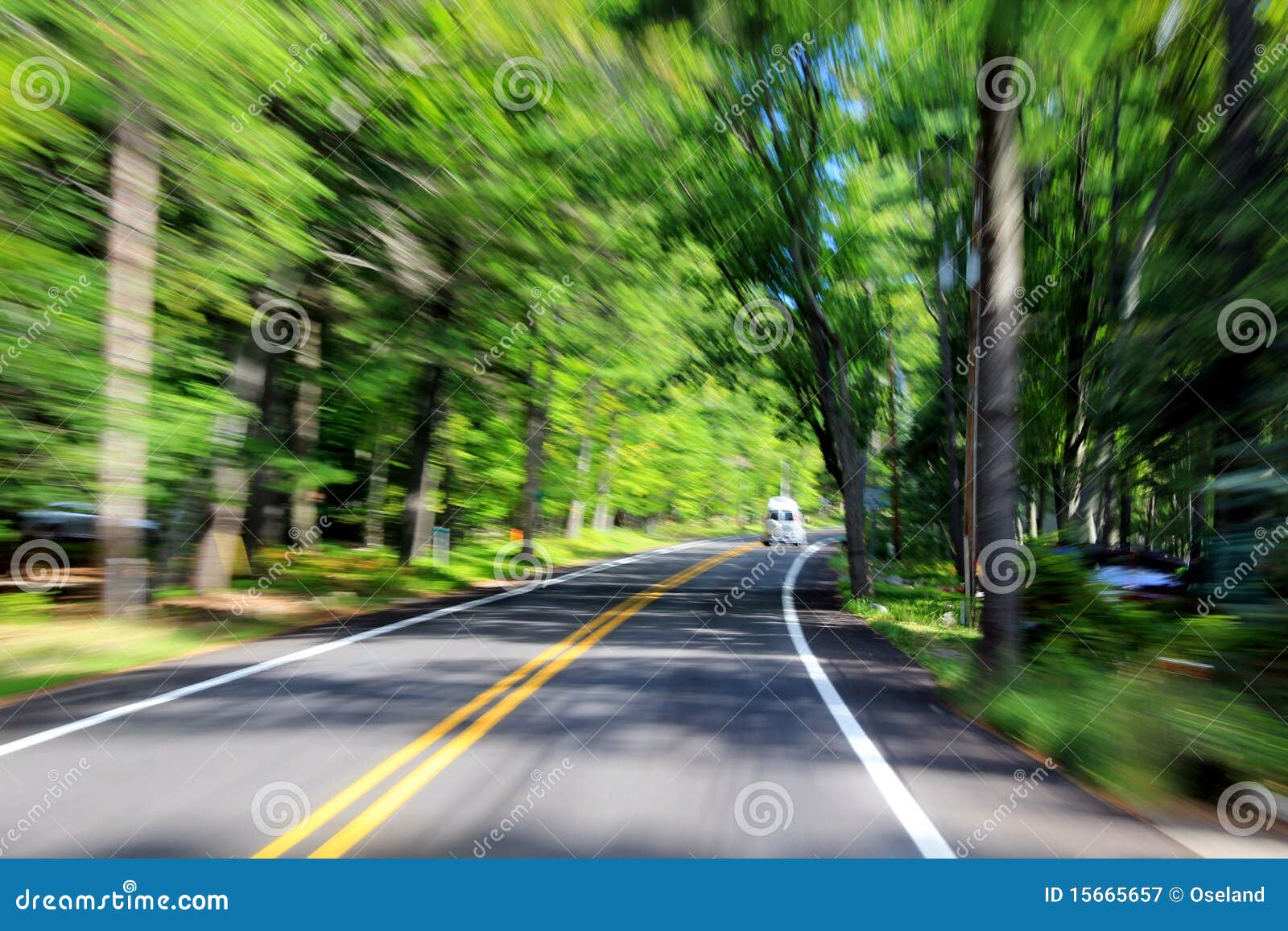Blurred Trees Along Highway Stock Image - Image of streak, blur: 15665657