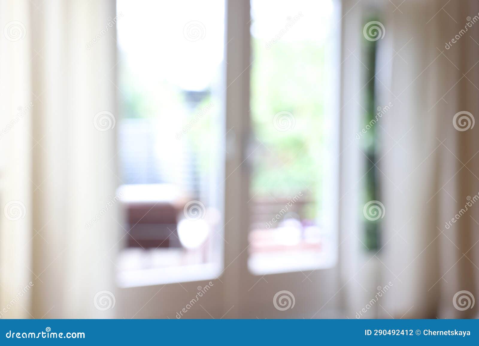 Blurred View of Glass Door at Home Stock Photo - Image of blurry ...