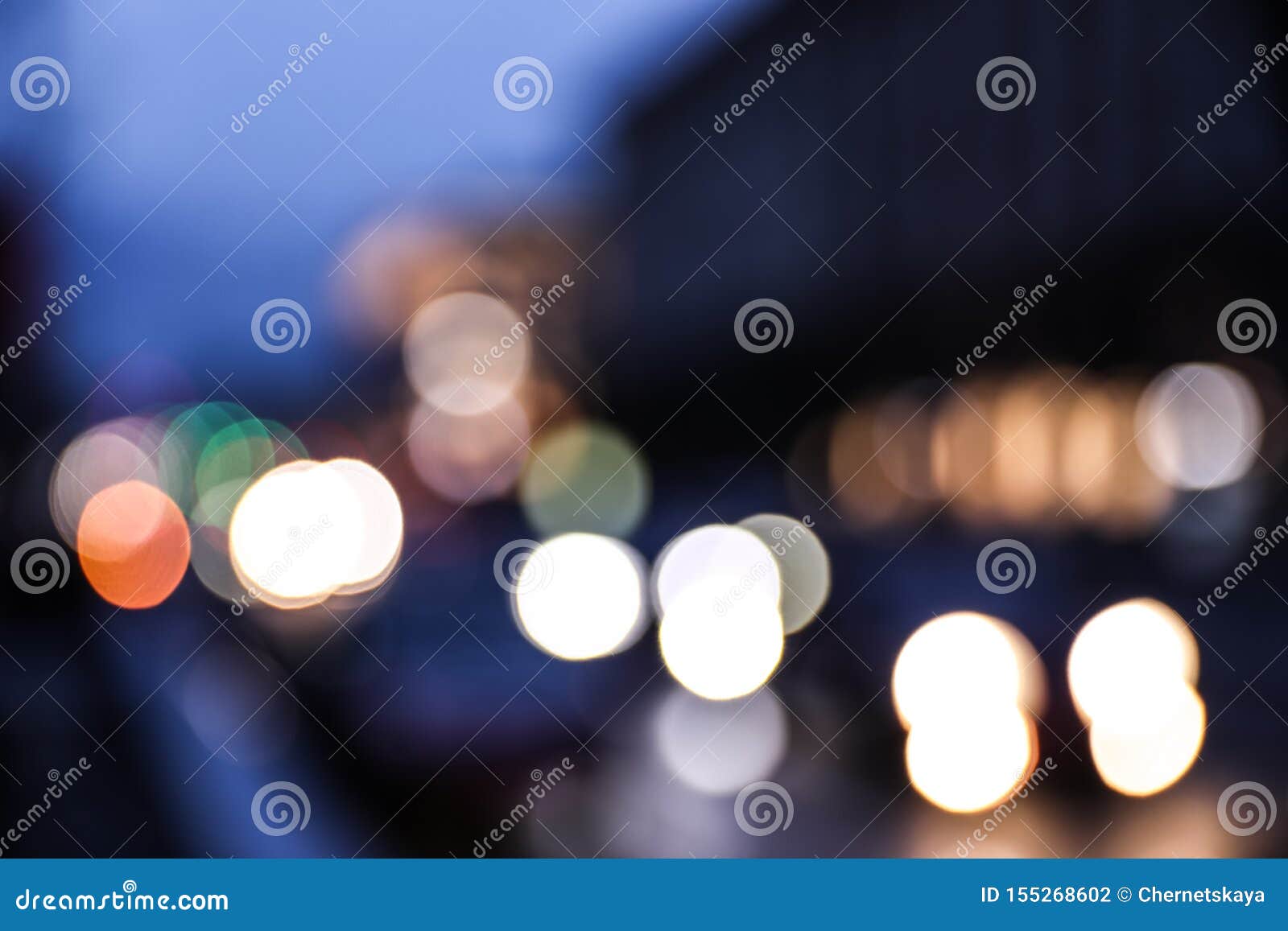 Blurred View of Modern City at Evening. Stock Photo - Image of focus ...