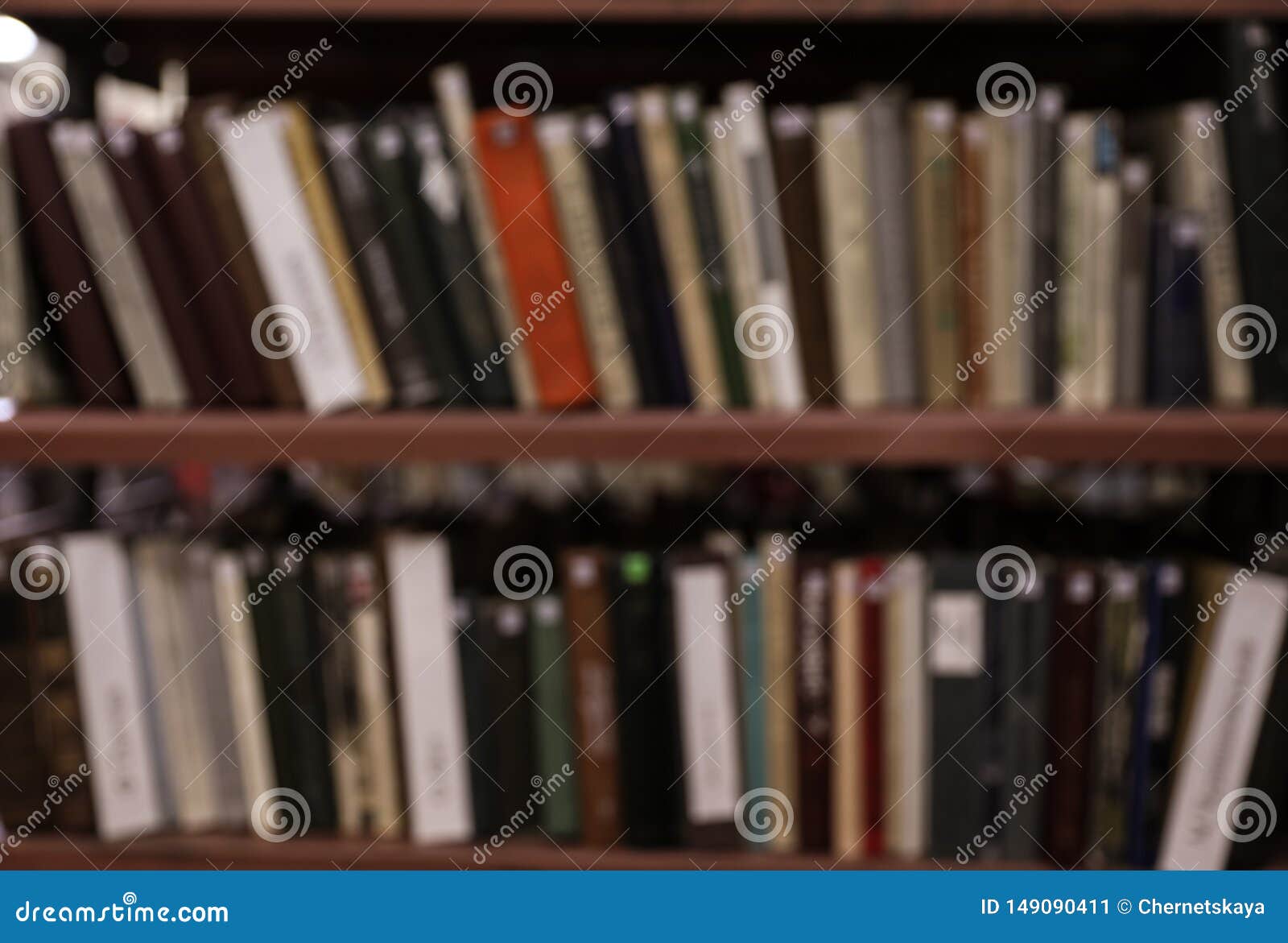 Blurred View of Shelves with Books Stock Image - Image of bookshelf ...