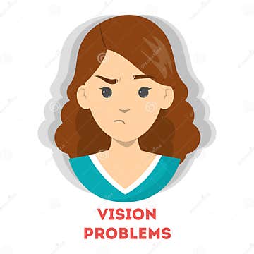 Blurred Vision As a Symptom of Disease. Eye Problem Stock Vector ...