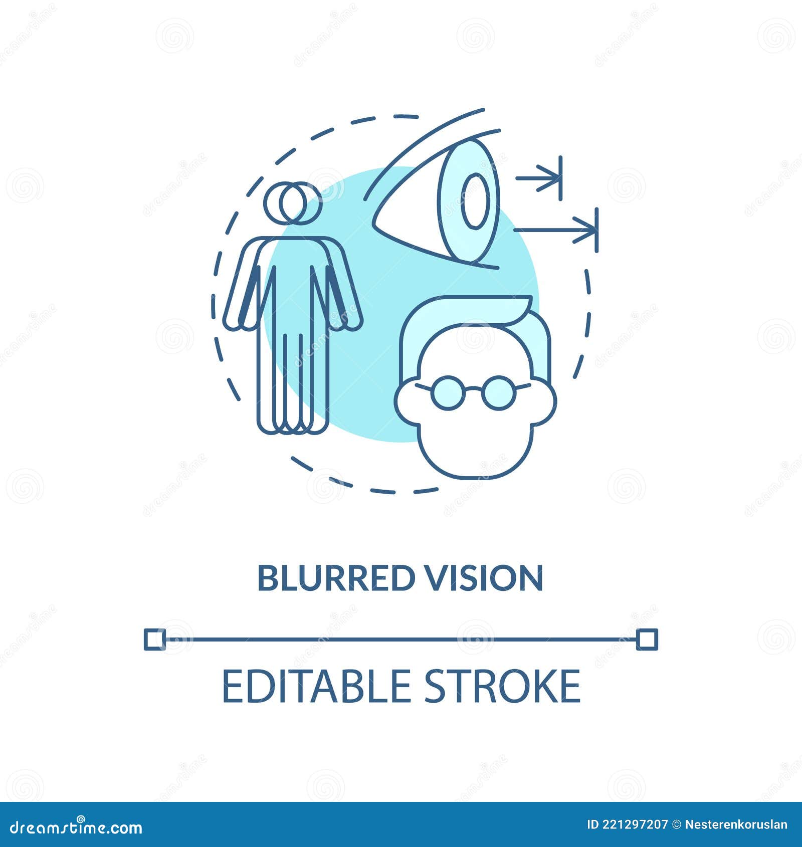 Blurred Vision Concept Icon Stock Vector - Illustration of optical ...