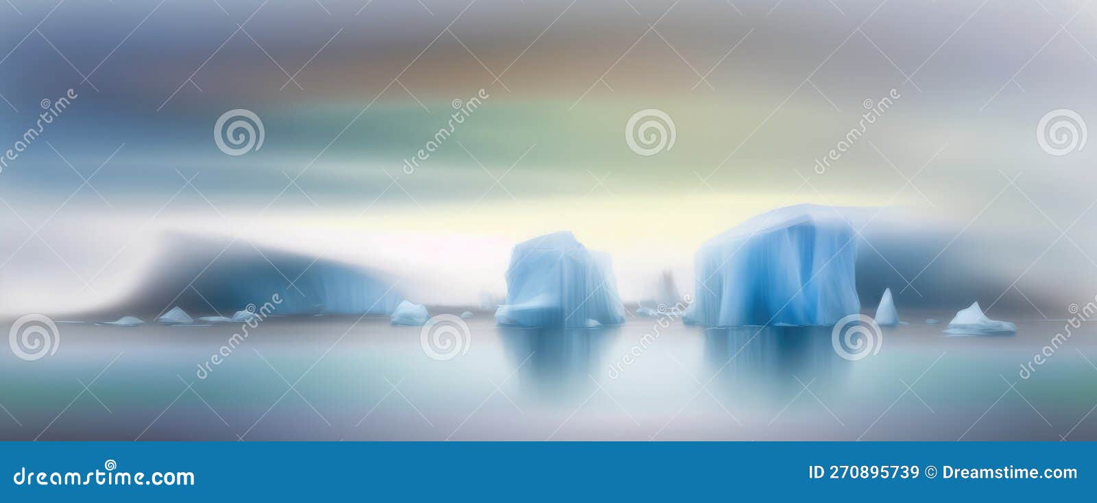 A Blurred Vision Navigating through Icebergs Stock Illustration ...