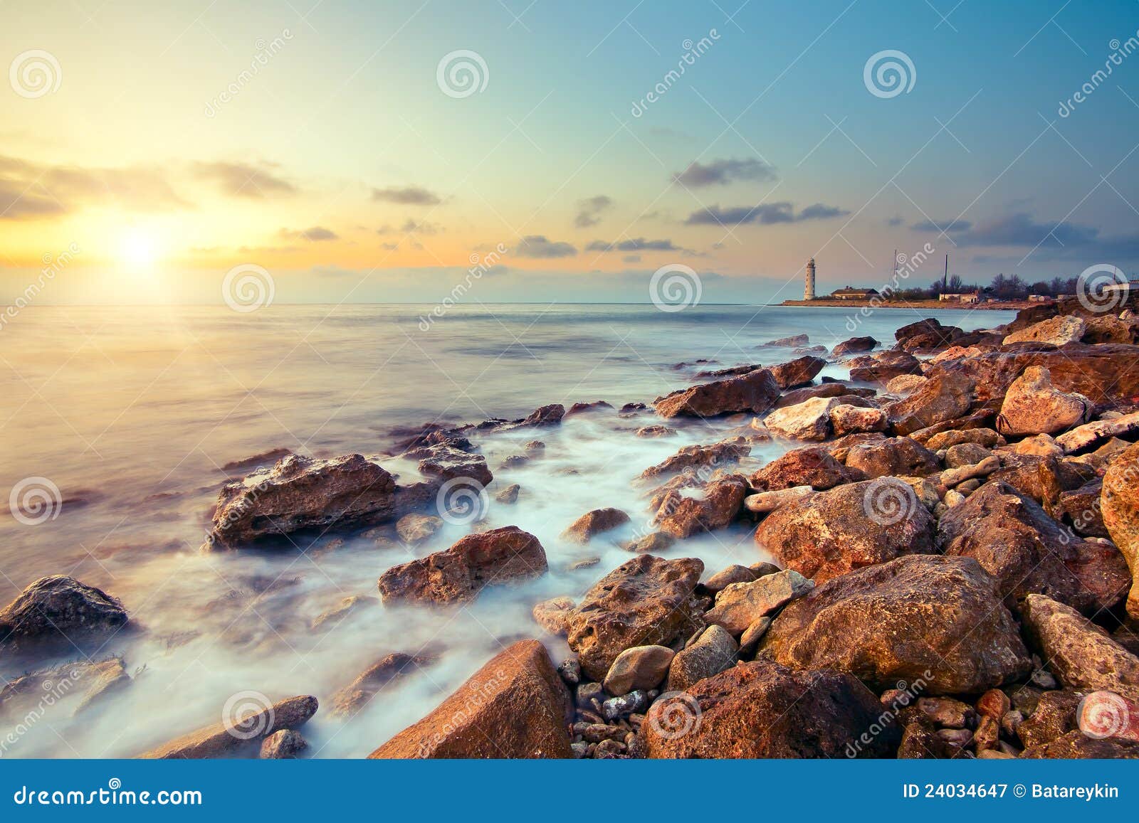 Blurred water stock image. Image of stone, beacon, coastline - 24034647