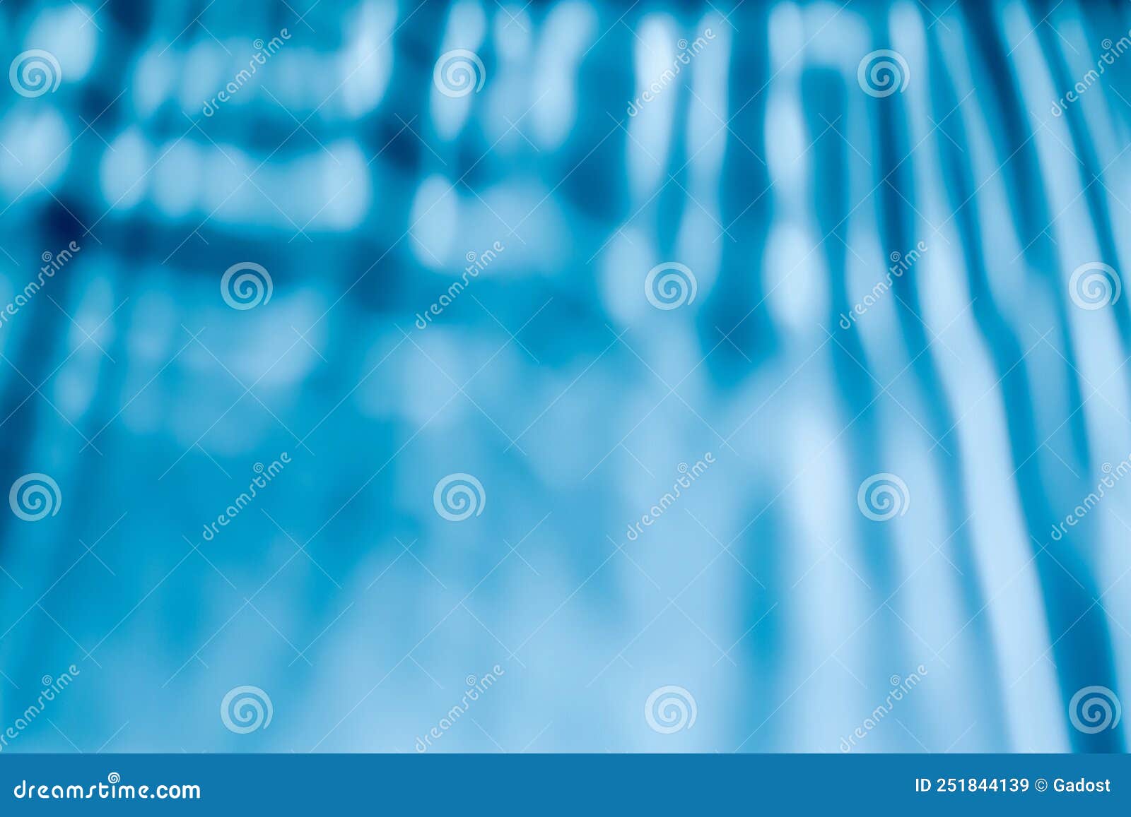 Shadow and Light Caustic Effect on Blue Wall Stock Image - Image of ...