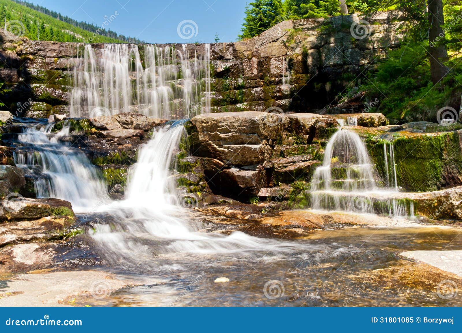 Blurred waterfall cascade stock image. Image of stream - 31801085