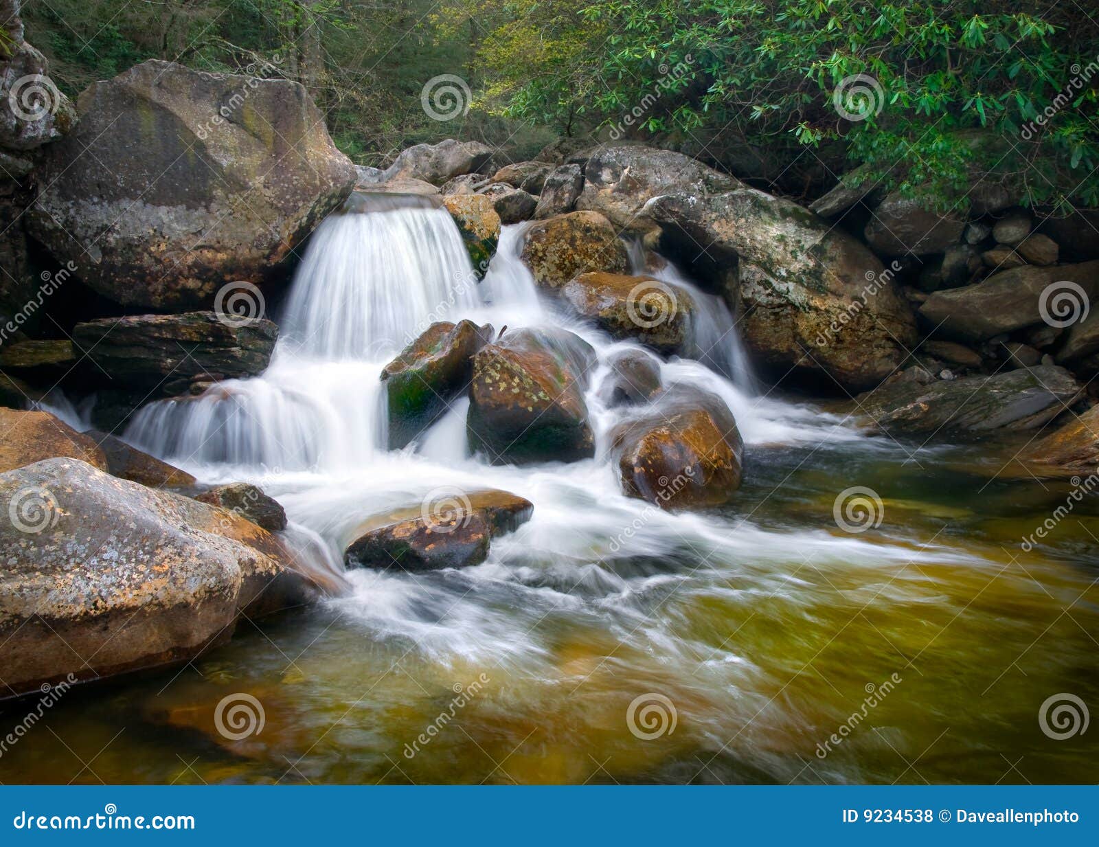 Blurred Waterfalls Nature Landscape in Blue Ridge Stock Photo - Image ...