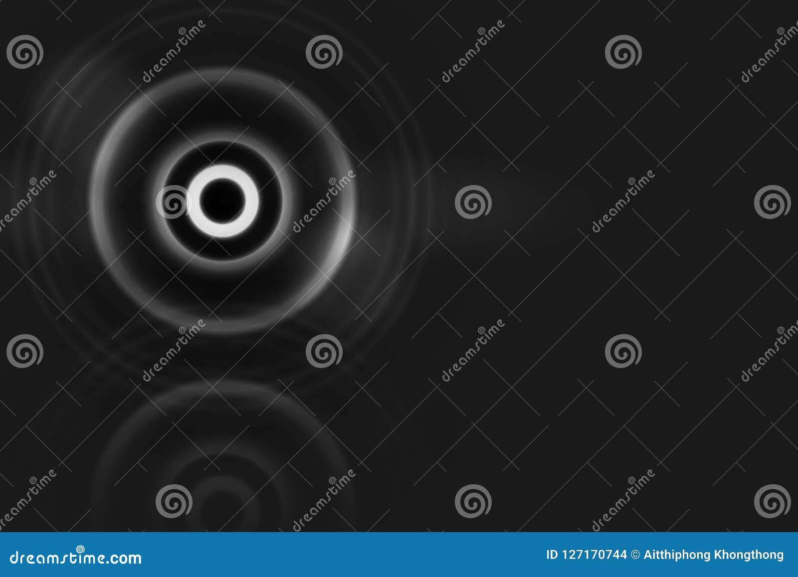 Blurred White Ring on Black Backdrop, Abstract Background Stock ...