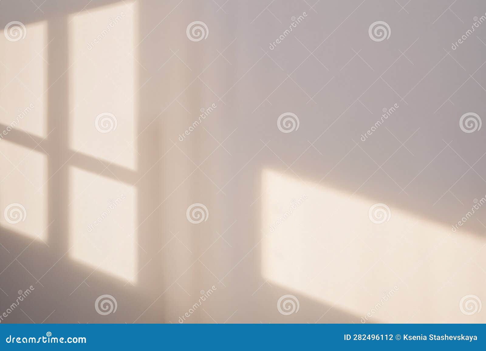 Blurred White Wall and Window with Sunlight. Abstract Background for ...