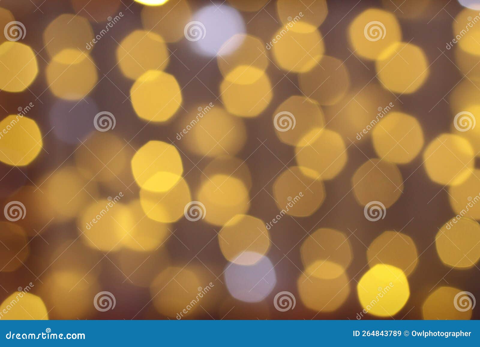 Blurred Yellow and White Lights on Brown Background Stock Image - Image ...