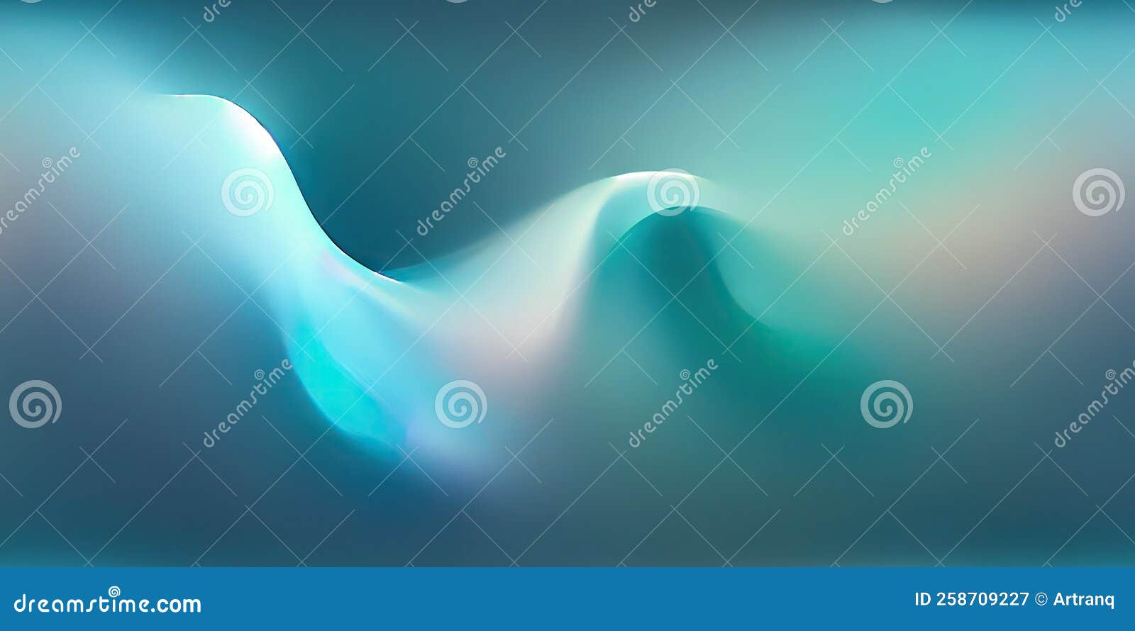 Blurring Effect on a Smooth Flowing Flow of Bluish-white Waves. Stock ...