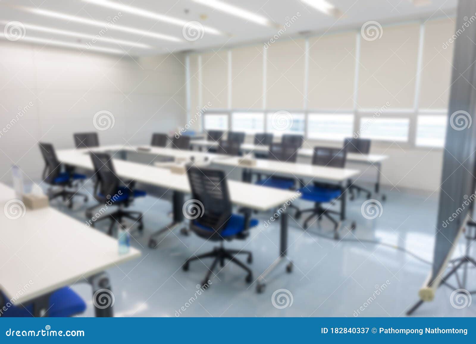 Abstract Background of Empty Modern Boardroom, Meeting Office Room ...
