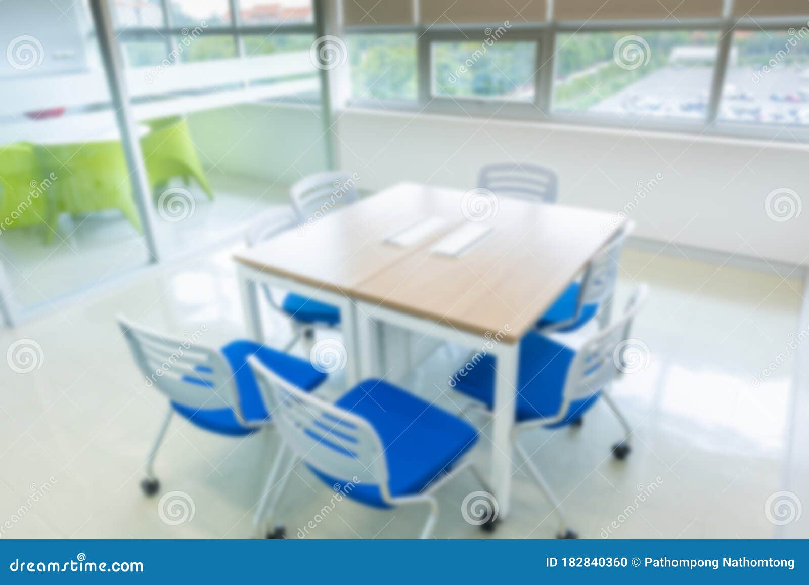 Abstract Background of Empty Modern Boardroom, Meeting Office Room ...