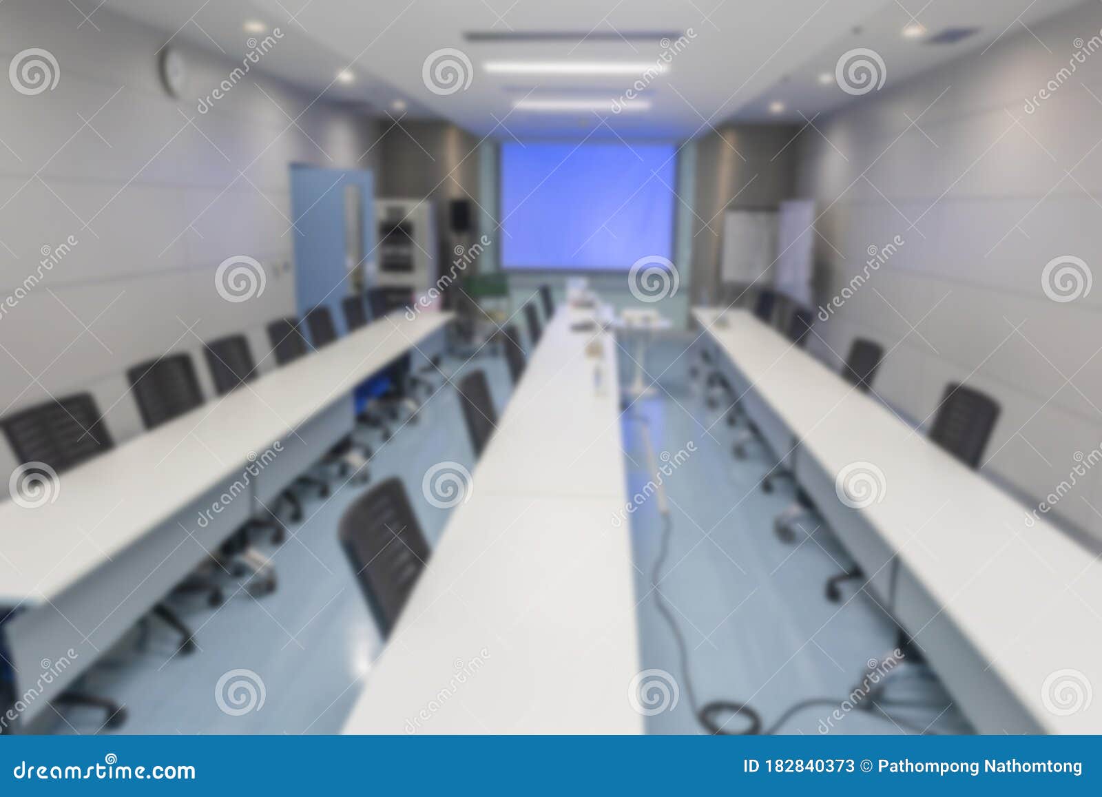 Abstract Background of Empty Modern Boardroom, Meeting Office Room ...