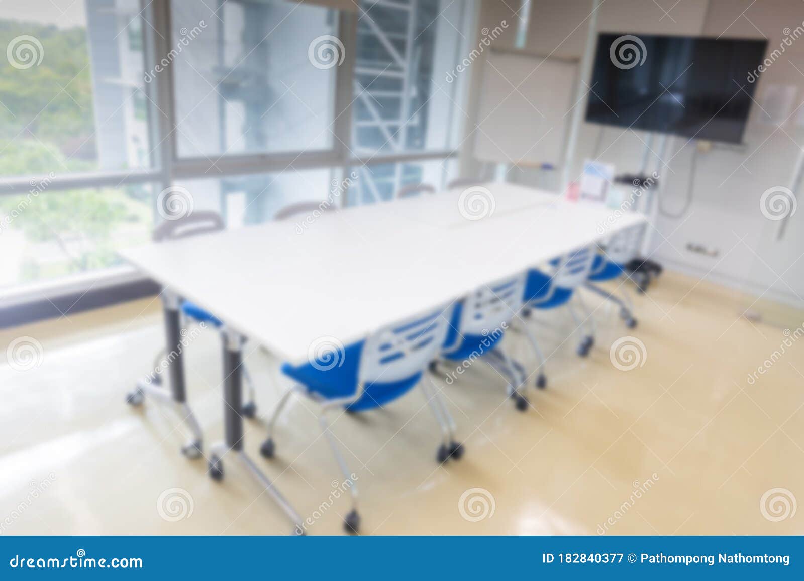 Abstract Background of Empty Modern Boardroom, Meeting Office Room ...