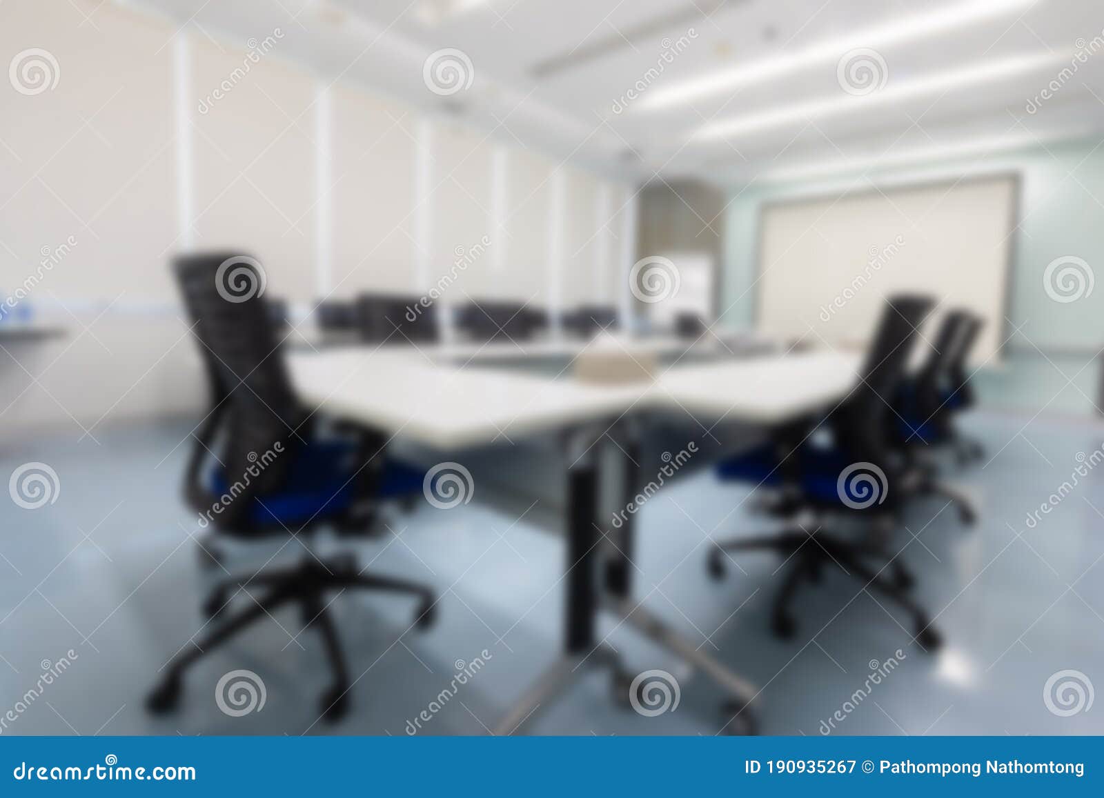 Abstract Background of Empty Modern Boardroom, Meeting Office Room ...