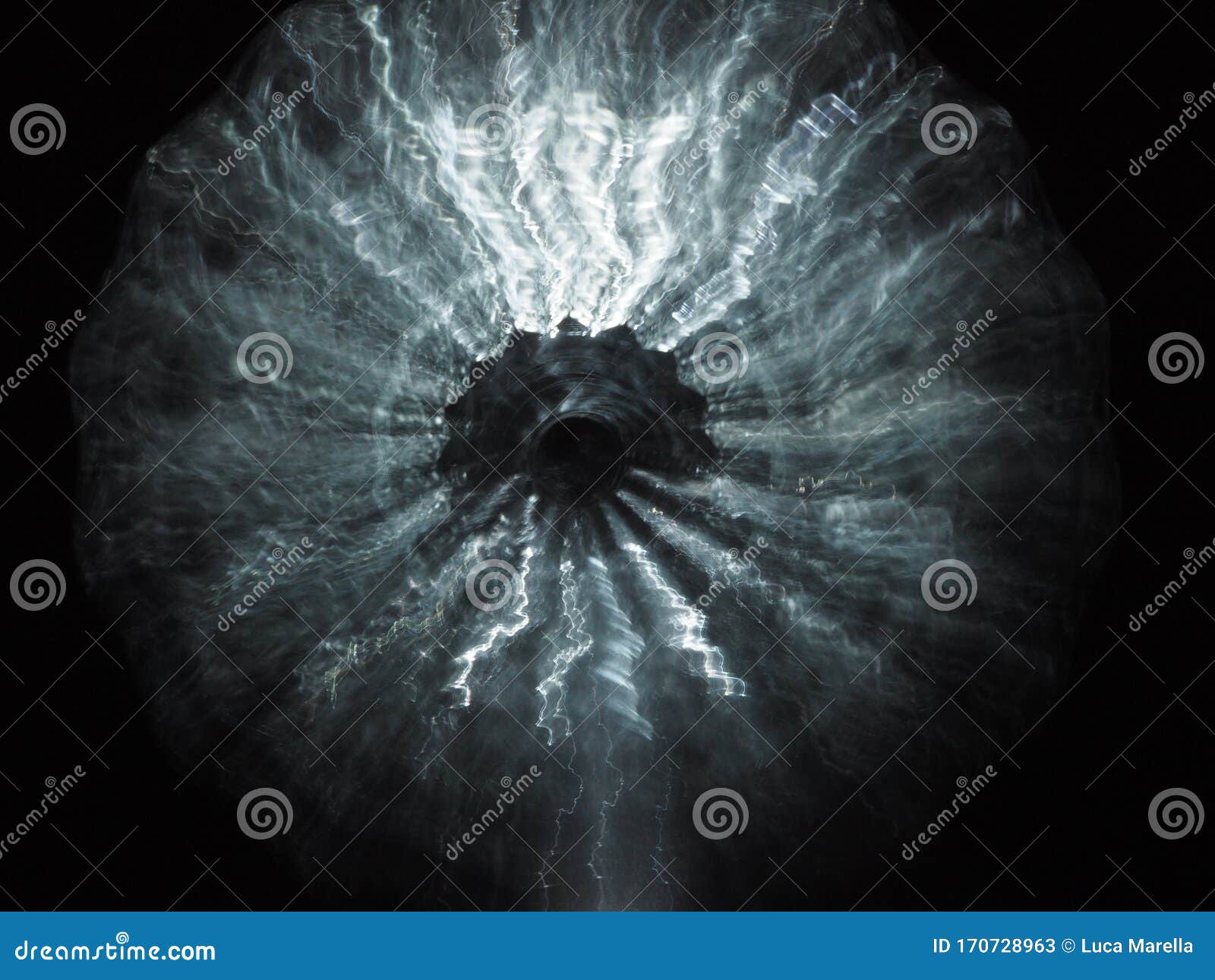 Blurry Abstract Silver Star Exploding in the Darkness. Silver Abstract ...