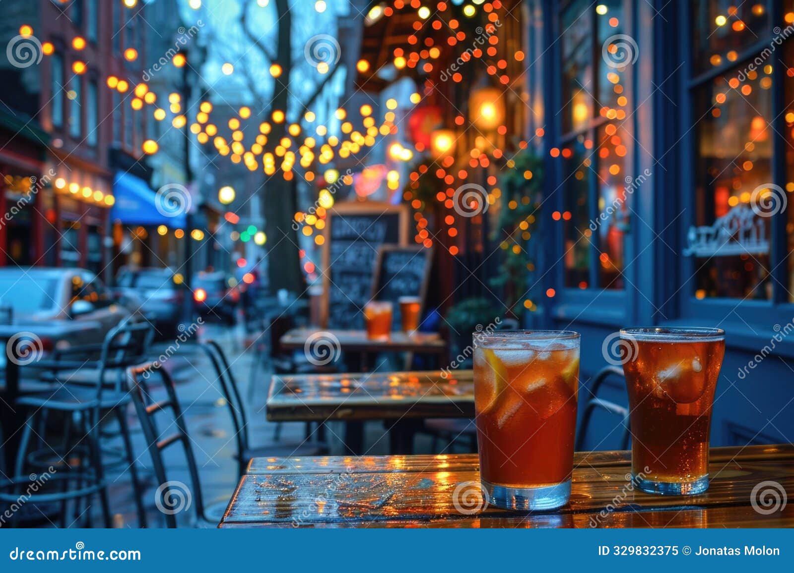 Blurry Backdrop of a Common Eatery with Focused Area for Text or Capti ...
