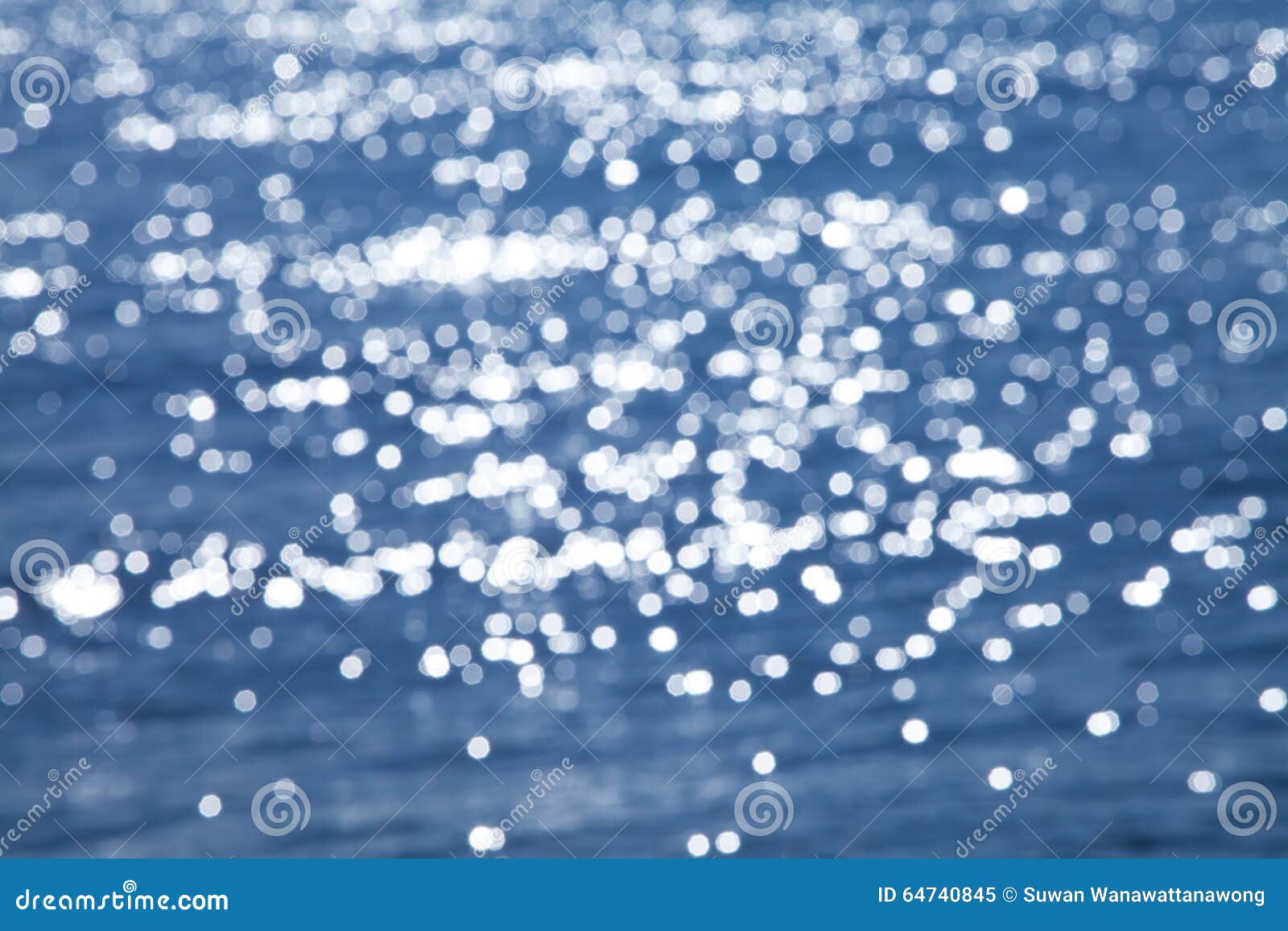 Blurry Background of Bokeh on Water Sea Stock Image - Image of flowing ...