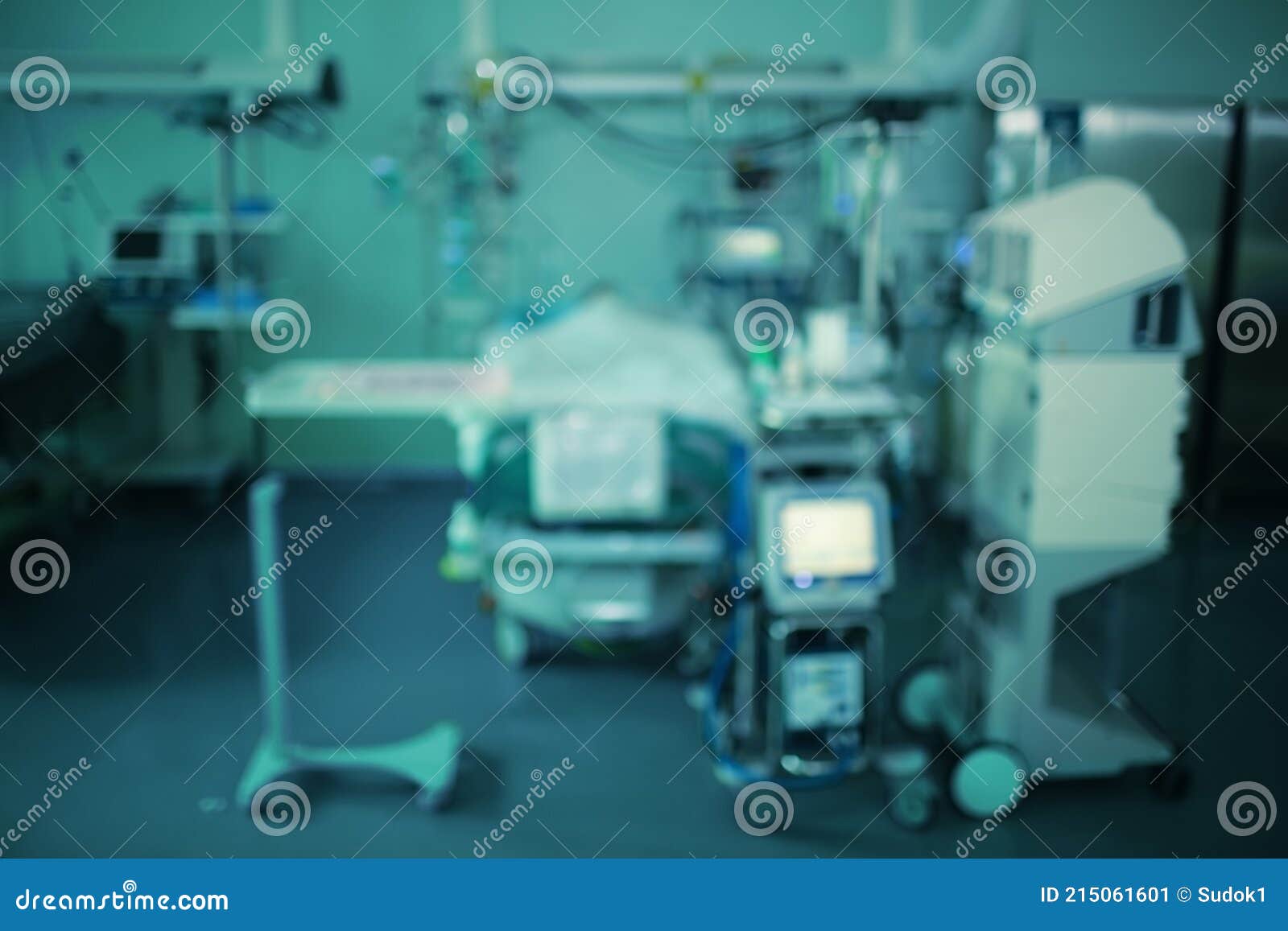 Blurry Background of Equipment Around the Patient in the ICU Stock ...