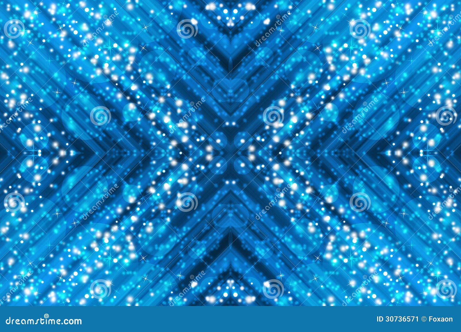 Blurry Blue Background with Star and Circles Stock Illustration ...