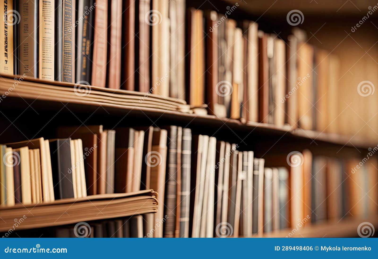 Blurry A Bookshelf Filled With Coffee Table Books Is A Hazy Blur In The ...