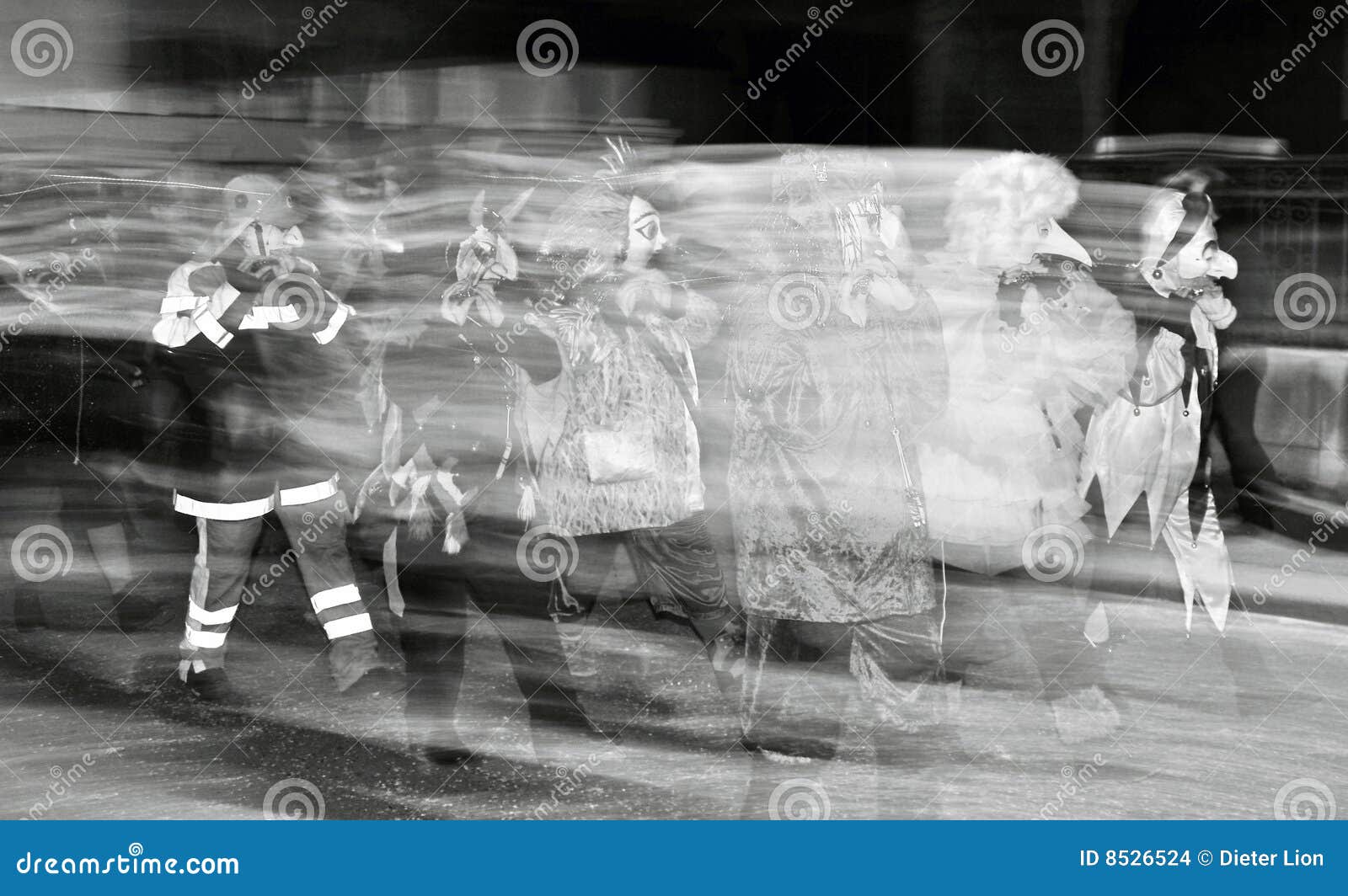 Blurry carnival characters stock photo. Image of fasnacht - 8526524