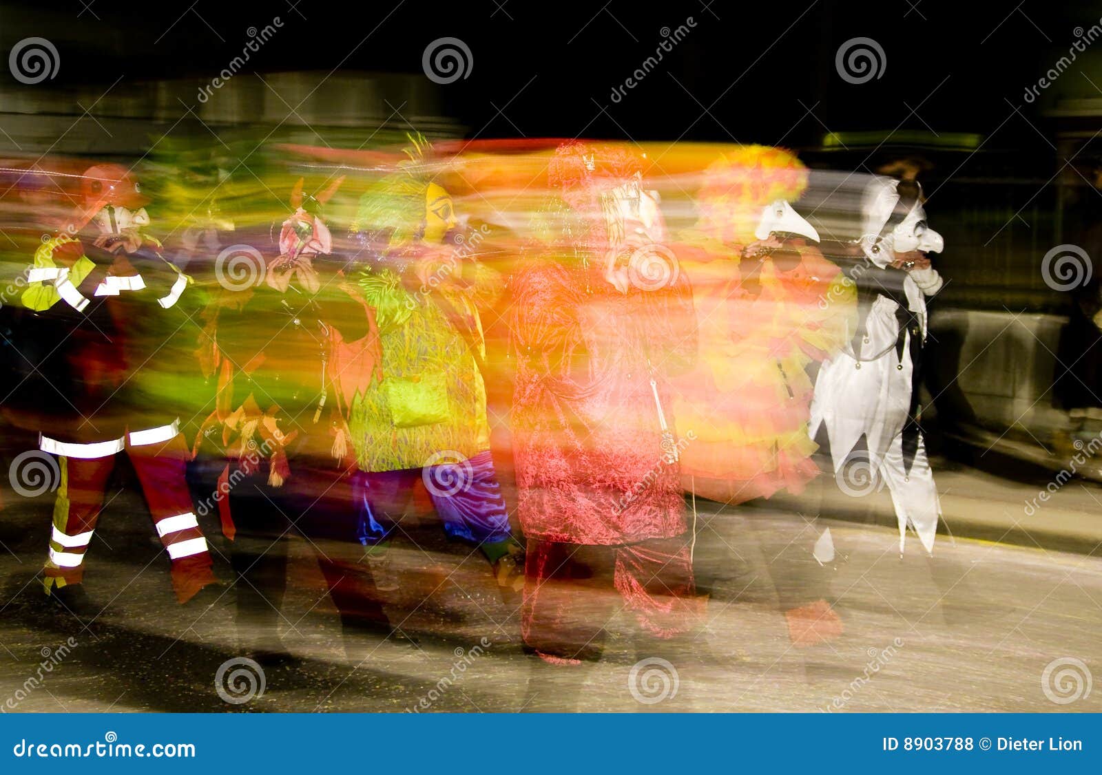 Blurry carnival characters stock photo. Image of colors - 8903788