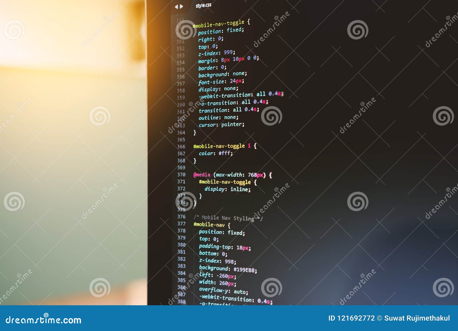 Blurry Coding and Programming for Web Development and Web Design Stock Photo - Image of ...
