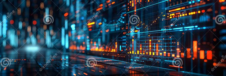 Blurry Computer Screen Displaying Data Stock Image - Image of ...