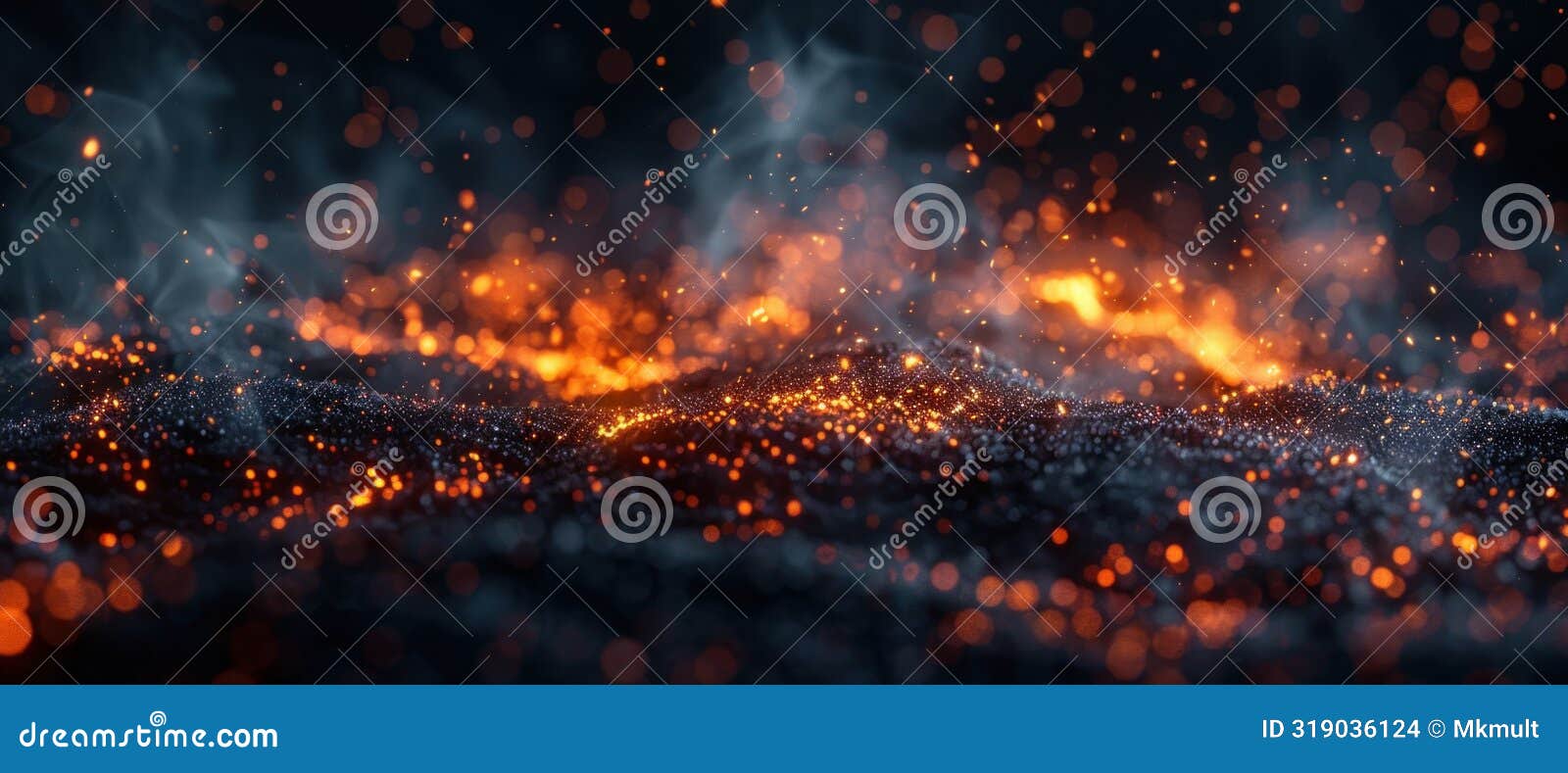 Blurry Fire and Smoke on Black Background Stock Photo - Image of ...
