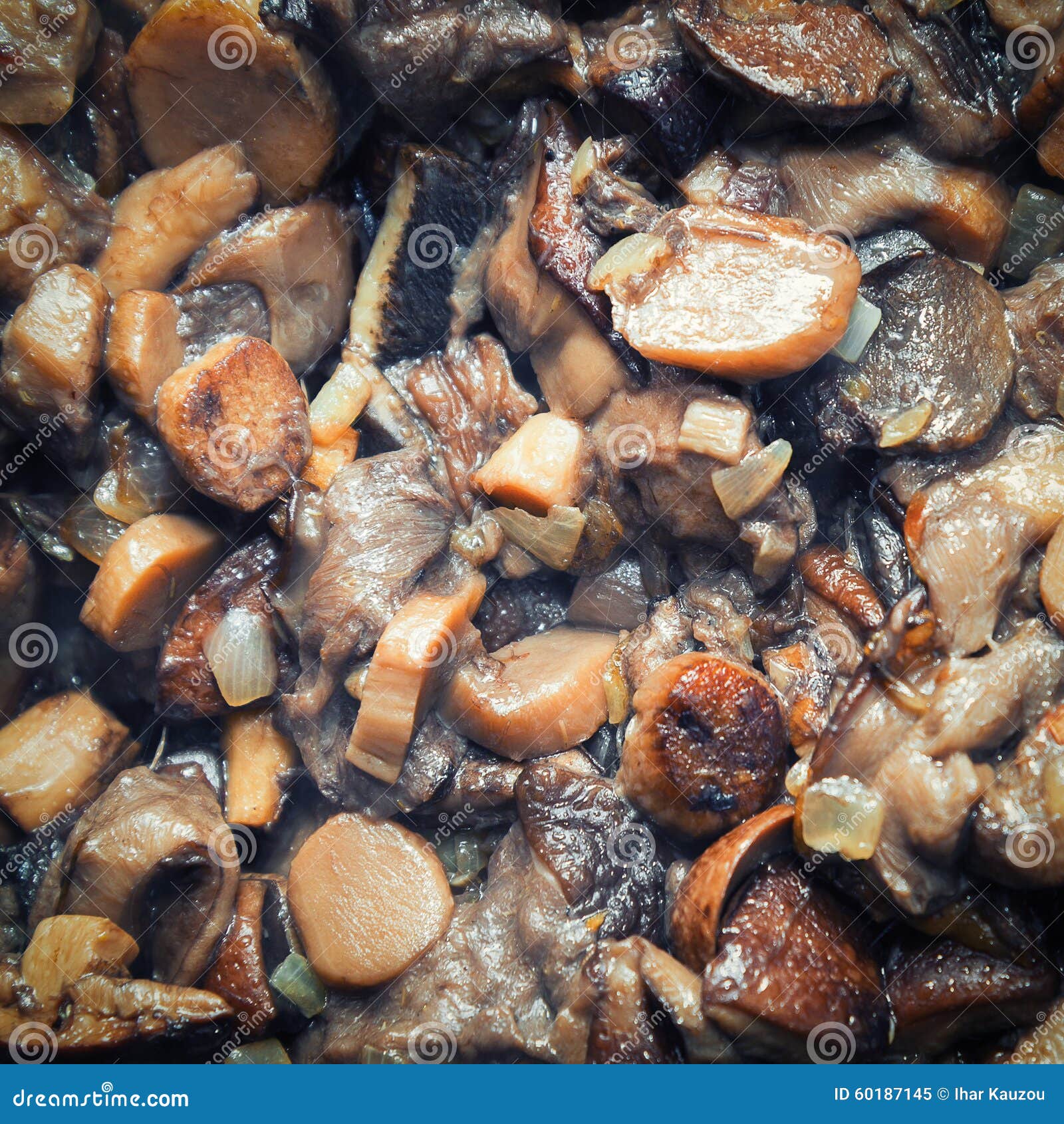Blurry fried mashrooms stock image. Image of oily, black - 60187145