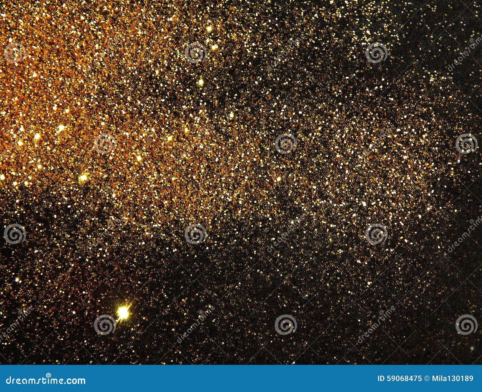 Blurry Golden Glitter Sparkle on Black Background Stock Image - Image ...