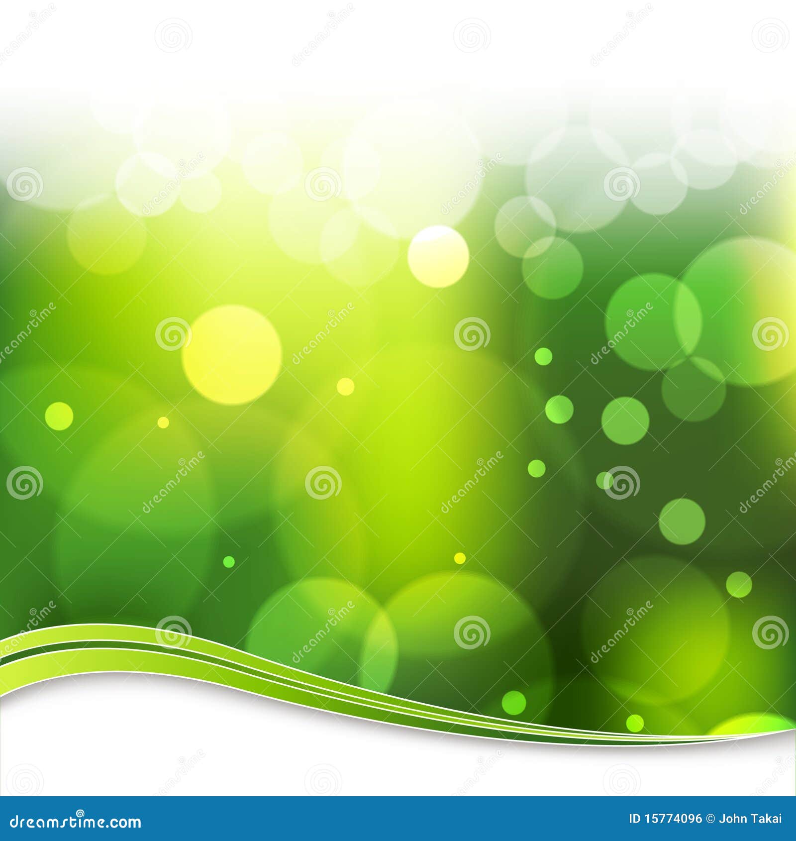 Blurry Green Light Background Vector Illustration | CartoonDealer.com ...