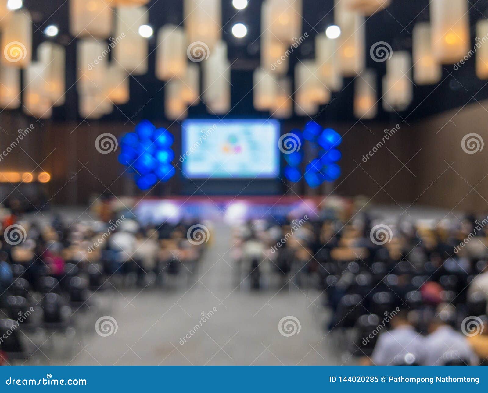 Group People on Big Seminar Conference Hall Stock Image - Image of ...
